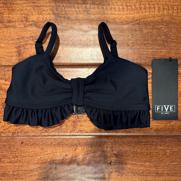Five the label | Shirts & Tops | Five The Label Black Ruffle Dance Top ...